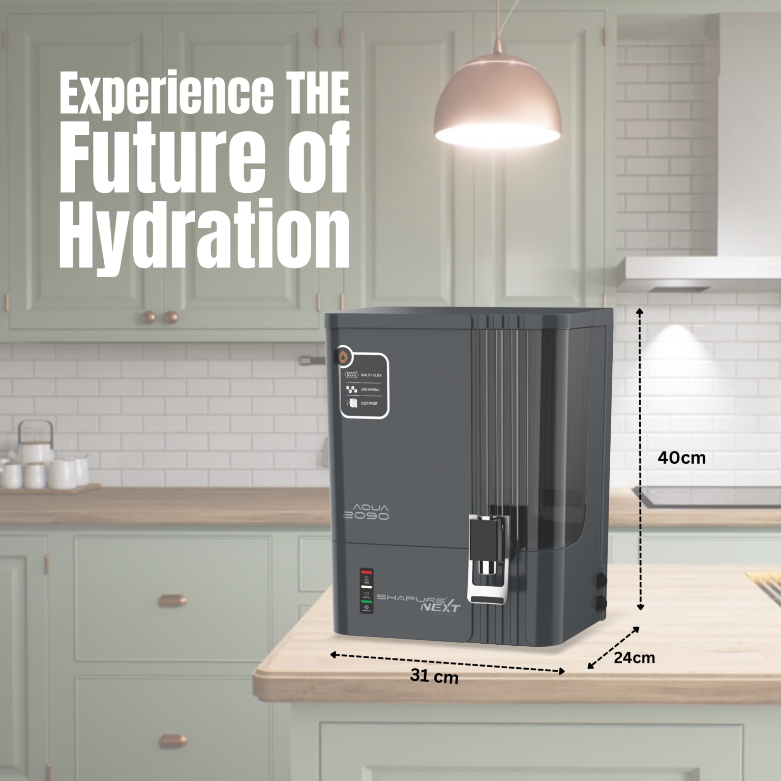 Shapure Water Purifier Aqua 2090 | 8-Stage Filtration RO