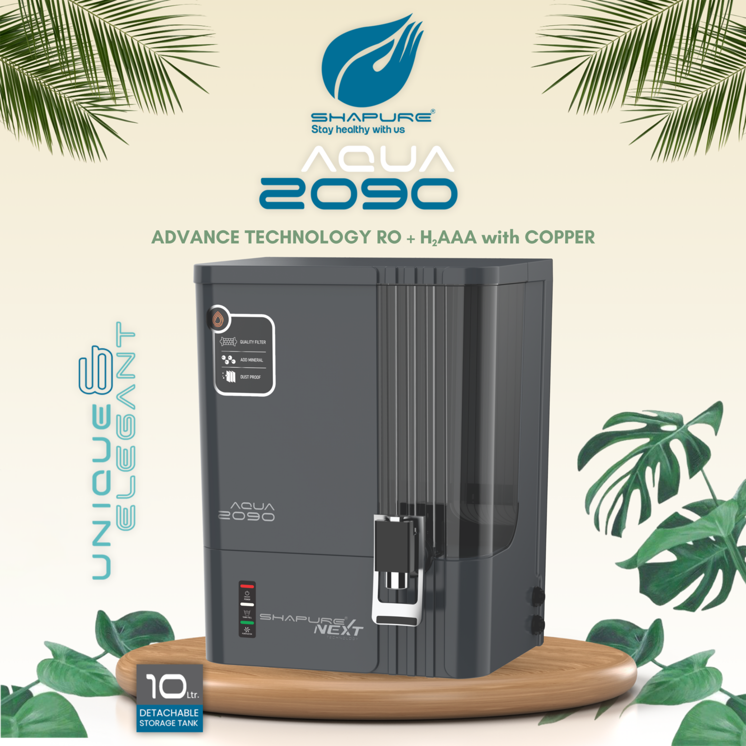 Shapure Water Purifier Aqua 2090 | 8-Stage Filtration RO